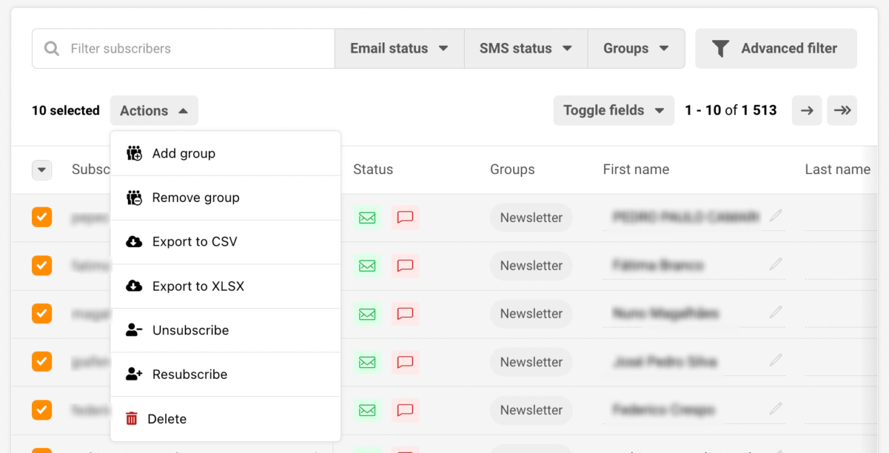 Subscribers Management: Groups – Sender Help Center