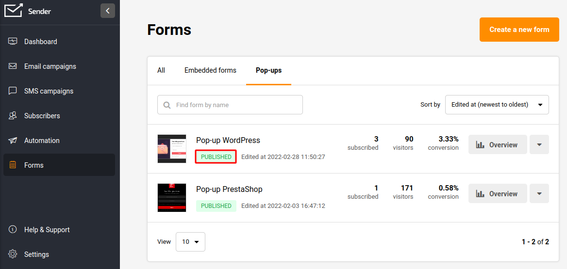The documentation of our WordPress plugin – Sender Help Center