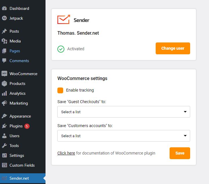 The documentation of our WooCommerce plugin – Sender Help Center